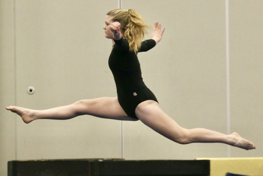 Young Tiger gymnasts in good form vs. Burr & Burton | Addison Independent